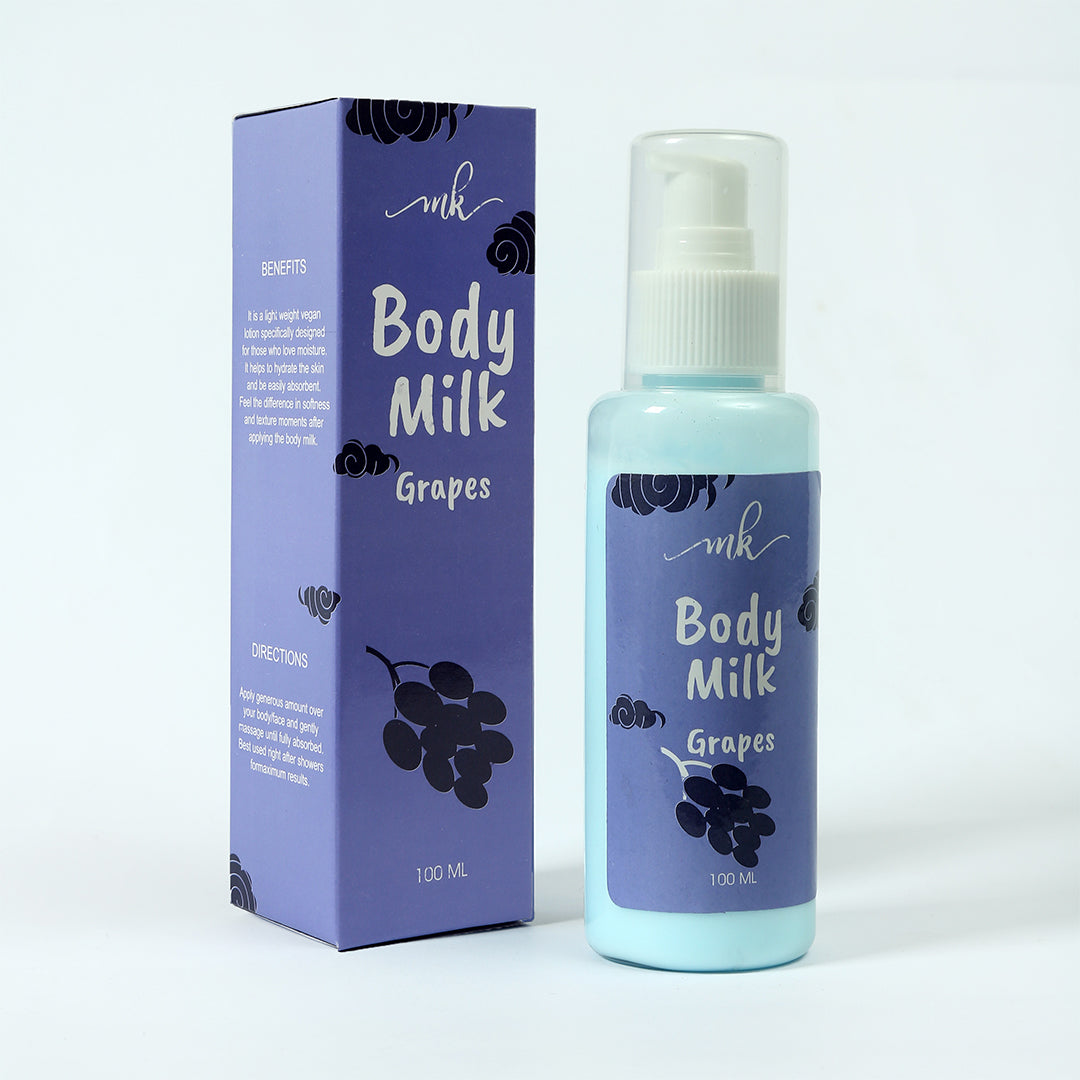 Body Milk Grapes 100ML | Mk Cosmetics Pakistan | 100% Organic – MK ...